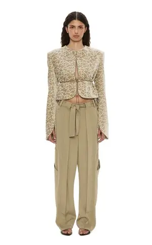 Christopher Esber Embroidered Velvet Silk Tie Jacket