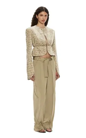 Christopher Esber Embroidered Velvet Silk Tie Jacket