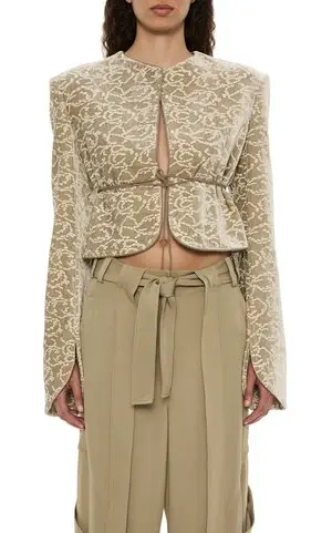 Christopher Esber Embroidered Velvet Silk Tie Jacket