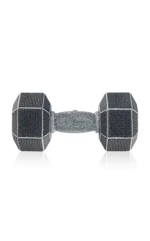 Judith Leiber Heavy Metal Dumbbell Clutch - Black