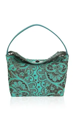 Christopher Esber Turnlock Lasercut Calf Hair Mini Bag - Blue