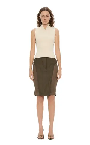 Christopher Esber Cleo Utility Cotton Midi Skirt