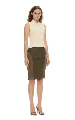 Christopher Esber Cleo Utility Cotton Midi Skirt