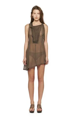 Christopher Esber Cleo Utility Cotton-silk Mini Dress