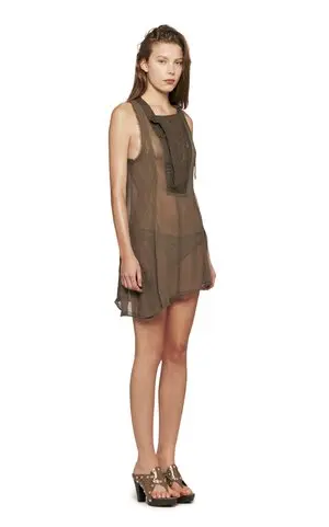 Christopher Esber Cleo Utility Cotton-silk Mini Dress