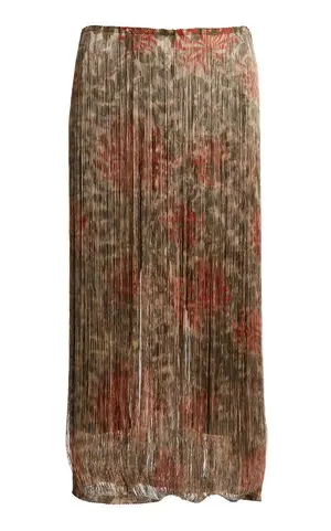 Christopher Esber Warped Wallpaper Printed Tassel Maxi Skirt