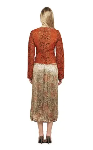 Christopher Esber Warped Wallpaper Printed Tassel Maxi Skirt