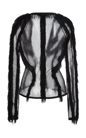 Christopher Esber Ravelle Sheer Knit Top