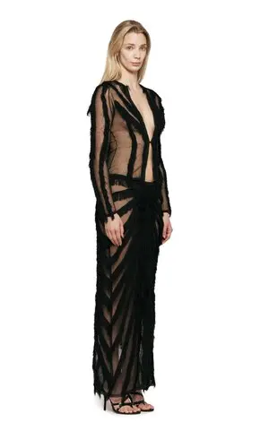 Christopher Esber Ravelle Sheer Knit Top