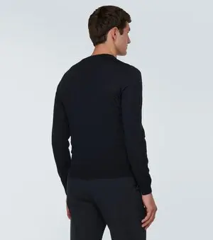 TOM FORD Crew Neck Wool Pullover - Blue