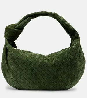Bottega Veneta Jodie Small Suede Shoulder Bag - Green