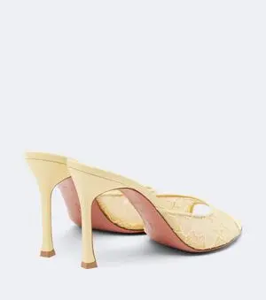 Amina Muaddi Alexa Lace Mules