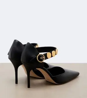 Manolo Blahnik Morgana Studded Leather Pumps