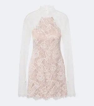 Retrofete Gilana Lace Mini Dress - White