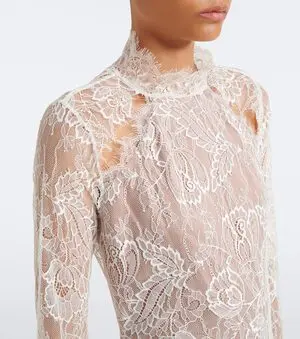 Retrofete Gilana Lace Mini Dress - White