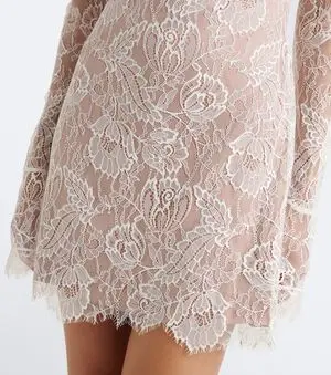 Retrofete Gilana Lace Mini Dress - White