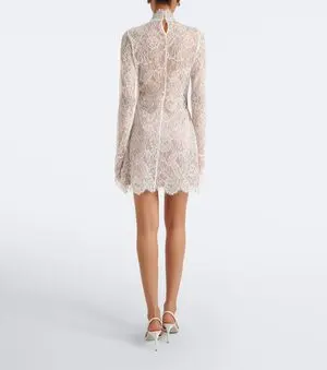 Retrofete Gilana Lace Mini Dress - White