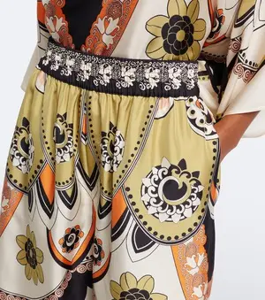La DoubleJ Printed Silk Twill Bermuda Shorts