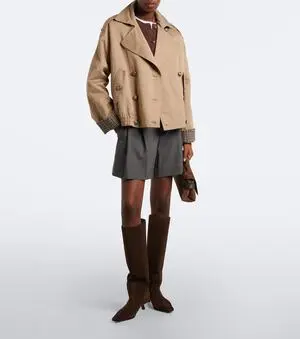 Brunello Cucinelli Monili Suede Knee-high Boots