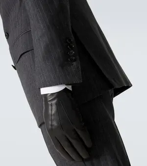 TOM FORD Herringbone Wool Straight Pants