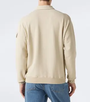 Stone Island Ghost Cotton-blend Jersey Polo Sweater