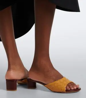 Bottega Veneta Parco Intrecciato Leather Mules