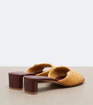 Bottega Veneta Parco Intrecciato Leather Mules