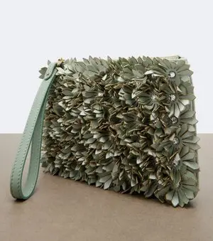 Valentino Garavani Small Floral Appliqué Pouch