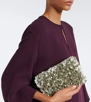 Valentino Garavani Small Floral Appliqué Pouch