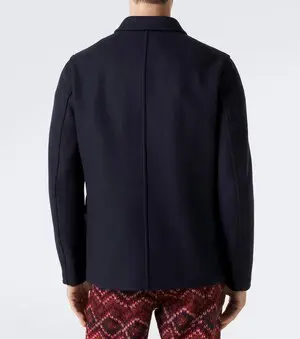 Dries Van Noten Navy Wool-blend Jacket