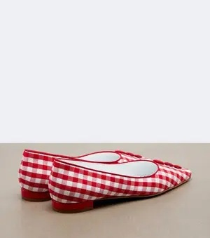 Manolo Blahnik Alexa Gingham Pumps - Red