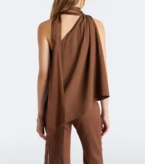 TALLER MARMO Astor Scarf-detail Cr�pe Cady Top