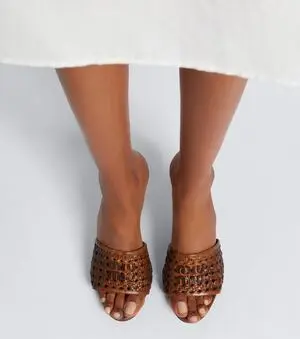 Miu Miu Woven Leather Mules