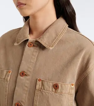 SLVRLAKE Worker Denim Jacket In Driftwood - Brown