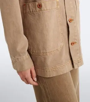 SLVRLAKE Worker Denim Jacket In Driftwood - Brown