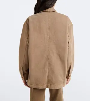 SLVRLAKE Worker Denim Jacket In Driftwood - Brown
