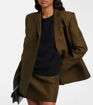 Khaite Silvannah Wool And Silk Cady Blazer