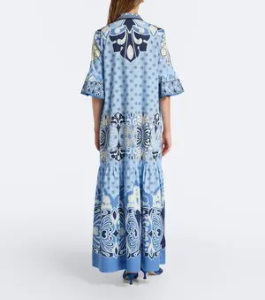 La DoubleJ Artemis Printed Cotton Poplin Maxi Dress