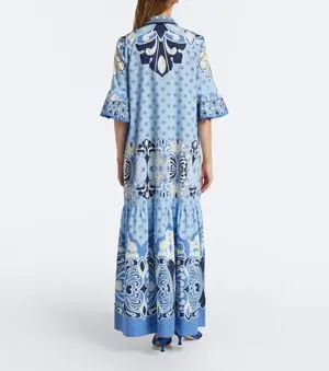 La DoubleJ Artemis Printed Cotton Maxi Dress