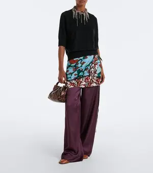Dries Van Noten Metallic Leather Top-handle Bag