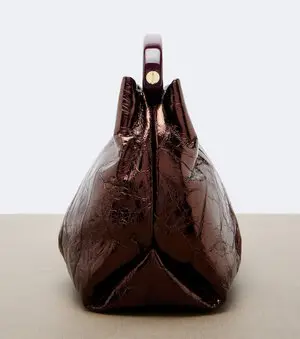 Dries Van Noten Metallic Leather Top-handle Bag
