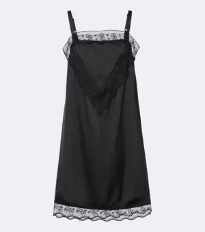 Simone Rocha Lace-trimmed Minidress - Black