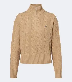 Polo Ralph Lauren POLO RALPH LAUREN Cable-Knit Wool And Cashmere Sweater Beige