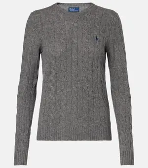 Polo Ralph Lauren Cable-knit Wool And Cashmere Sweater - Grey