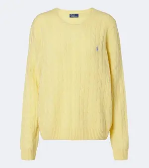 Polo Ralph Lauren Polo Ralph Lauren Cable-Knit Wool And Cashmere Sweater Yellow