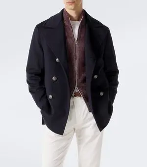 Brunello Cucinelli Virgin Wool Peacoat