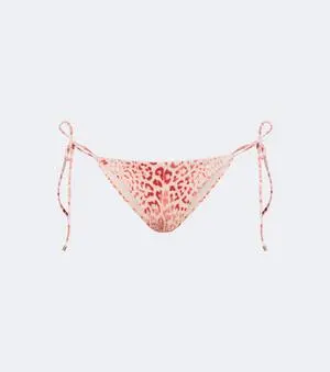 Roberto Cavalli Leopard-print Bikini Bottoms - Pink