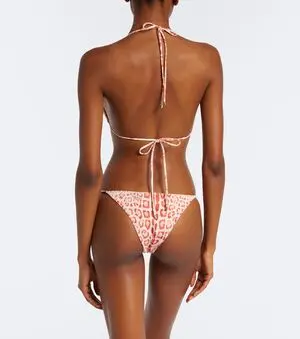 Roberto Cavalli Leopard-print Bikini Bottoms