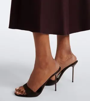 Paris Texas Lidia Suede Mules - Brown