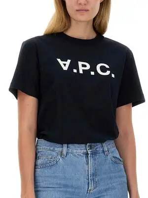 A.p.c. Logo T-shirt - Blue